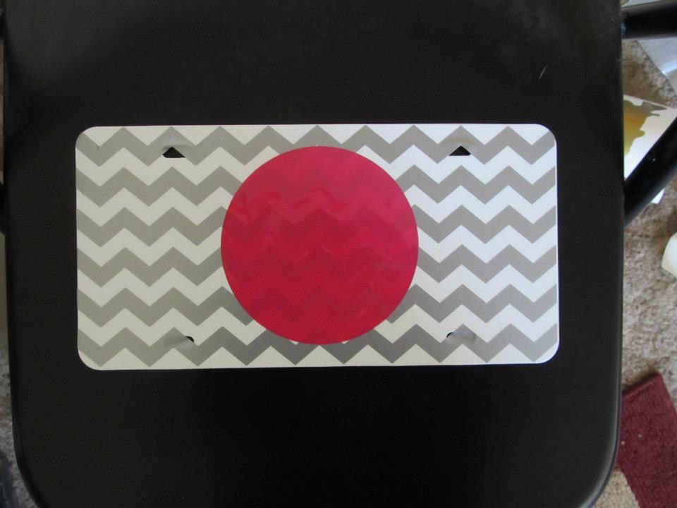 Chevron License Plates Personalized on Luulla